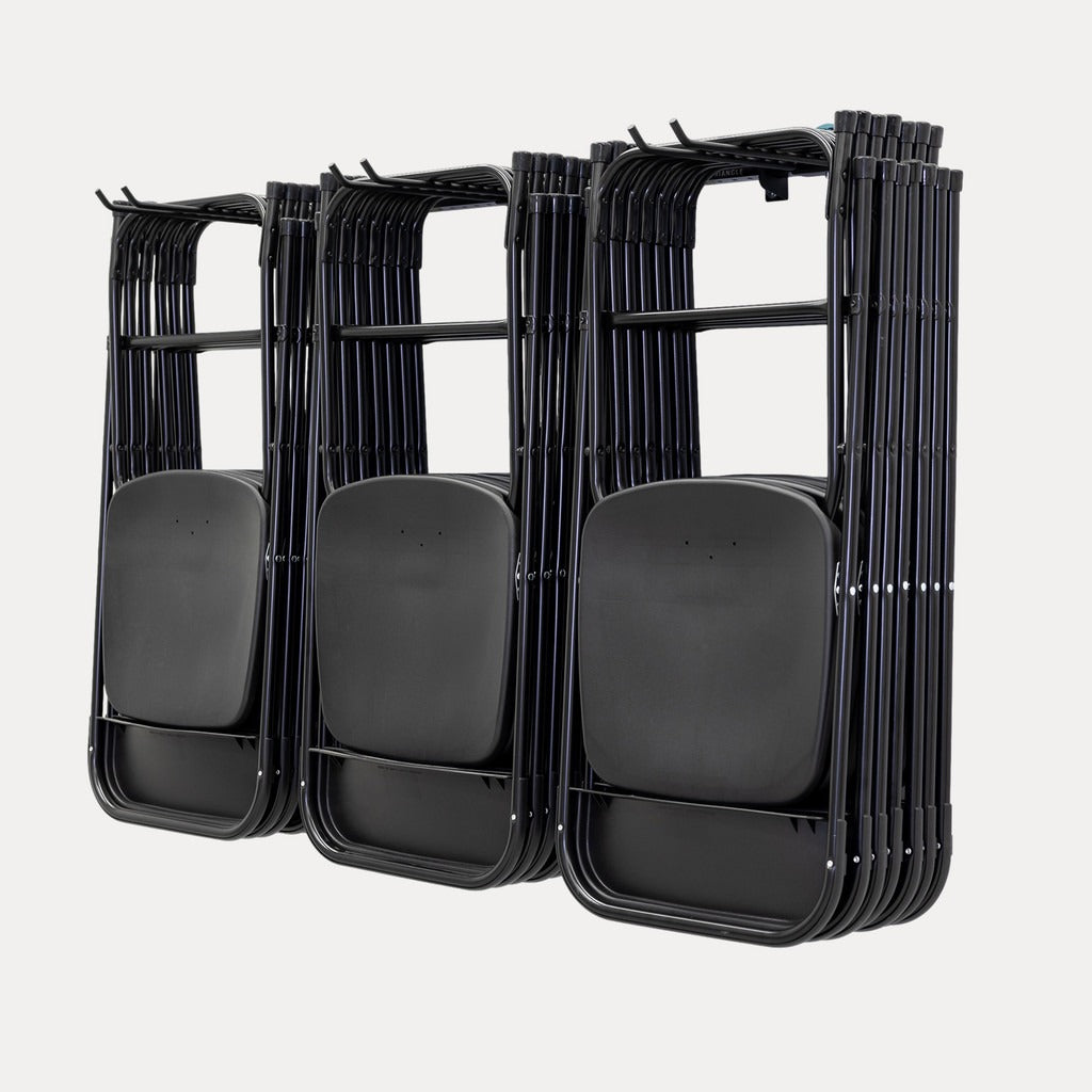 Folding Chair Wall Mount | Garage Storage Rack | Teal Triangle