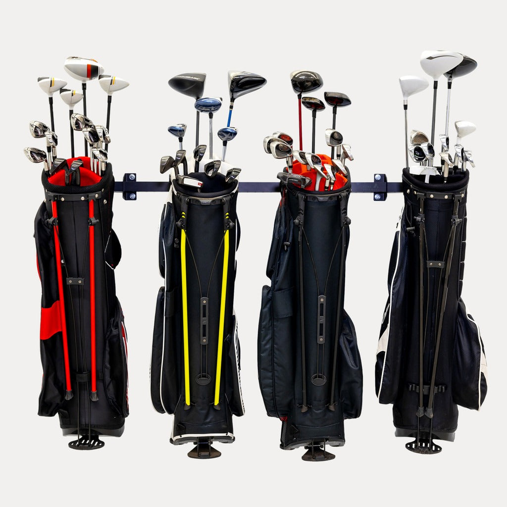 Wall Mounted Golf Storage for 3 Golf Bags | Mounts to Garage Wall for ...