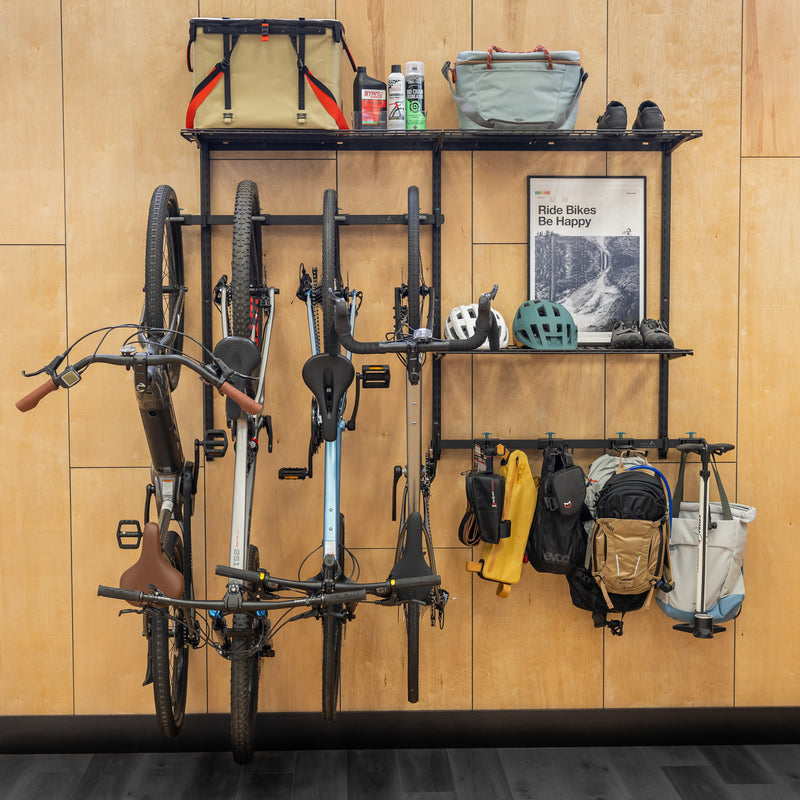 Garage Bike Organizer Wall Mounted Storage System, G-Bike Pro – Teal ...