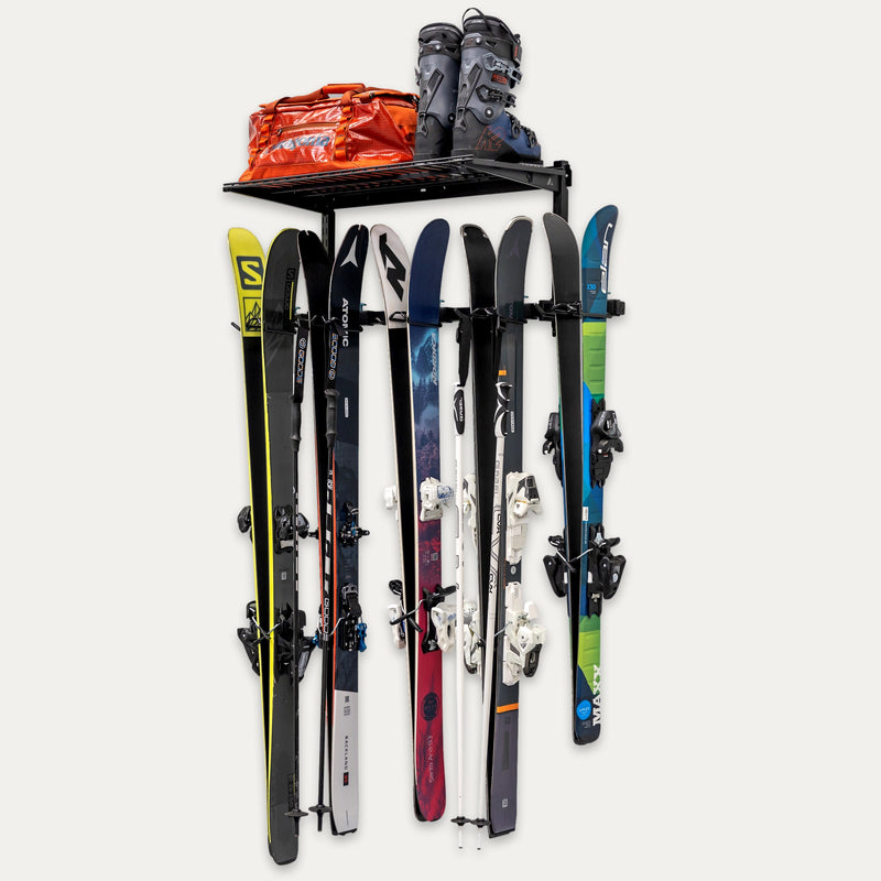 Ski and Boot Rack | Garage Ski Rack Wall Mount | Teal Triangle