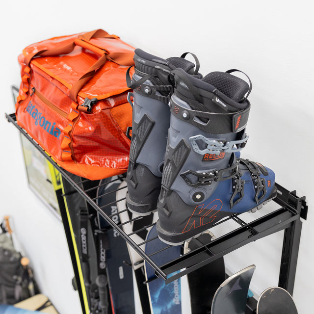Ski and Boot Rack | Garage Ski Rack Wall Mount | Teal Triangle