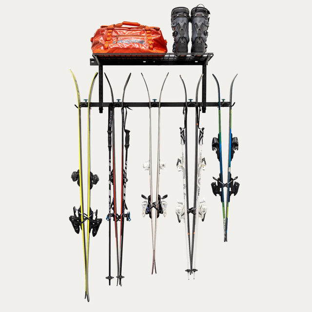 Ski and Boot Rack | Garage Ski Rack Wall Mount | Teal Triangle