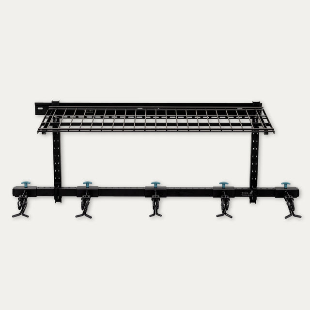 Ski and Boot Rack | Garage Ski Rack Wall Mount | Teal Triangle